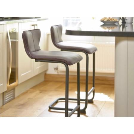Bar Stool | Stainless Steel and Leather | Holloways