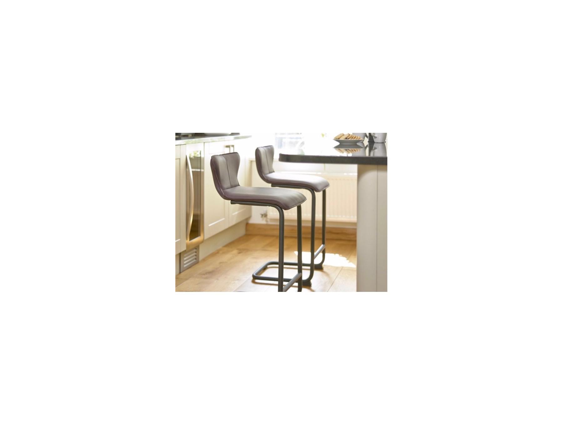 Bar Stool | Stainless Steel and Leather | Holloways