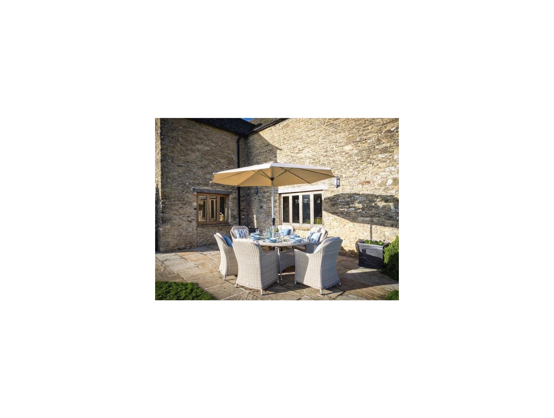 Bramblecrest | Monterey Sandstone Elliptical Garden Dining Set | Holloways