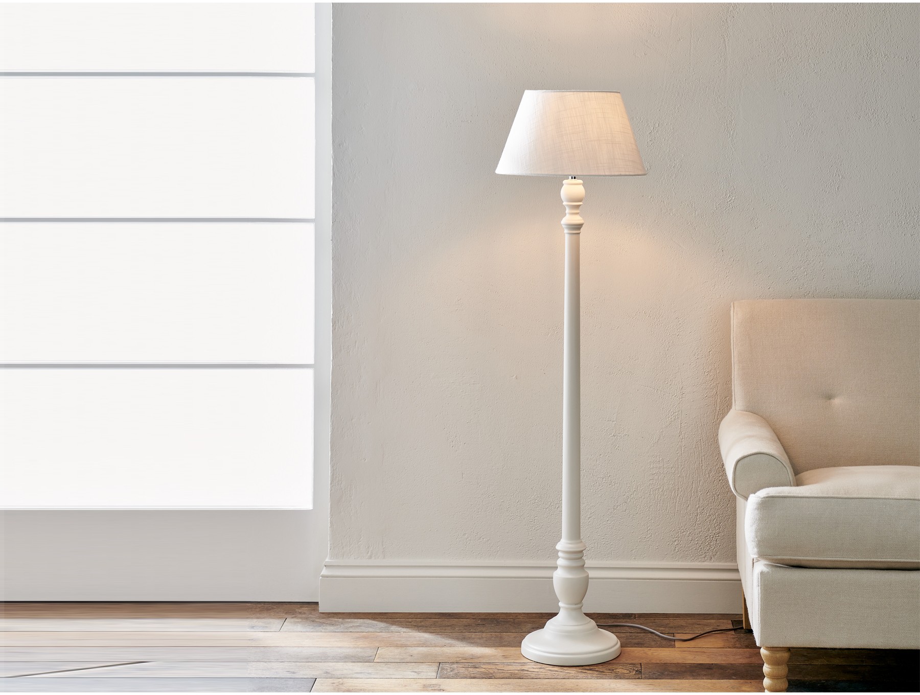 Neptune | Highgate Turned Wood Floor Lamps | Holloways